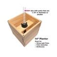 Excello Global Products Large Planter with Pole Support Natural Wood ...