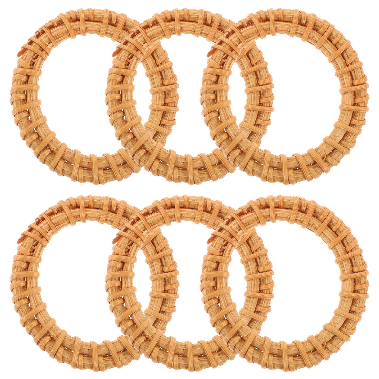 Click here for Etereauty 6pcs Rattan Woven Napkin Rings Rustic Na... prices