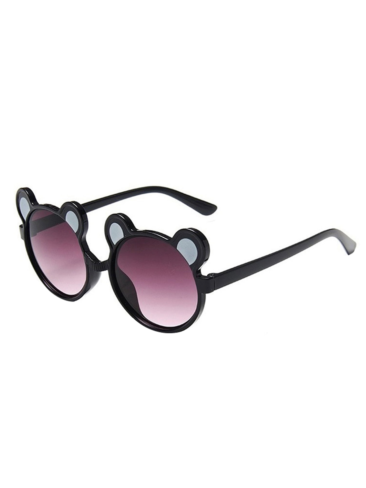 Baby Girls Boys Polarized Sunglasses Round Bear Head UV-Proof Dark ...