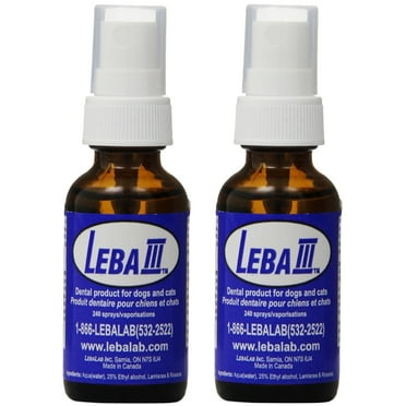 Leba III Pet Dental Spray for Dog and Cat, Veterinarian-Recommended ...