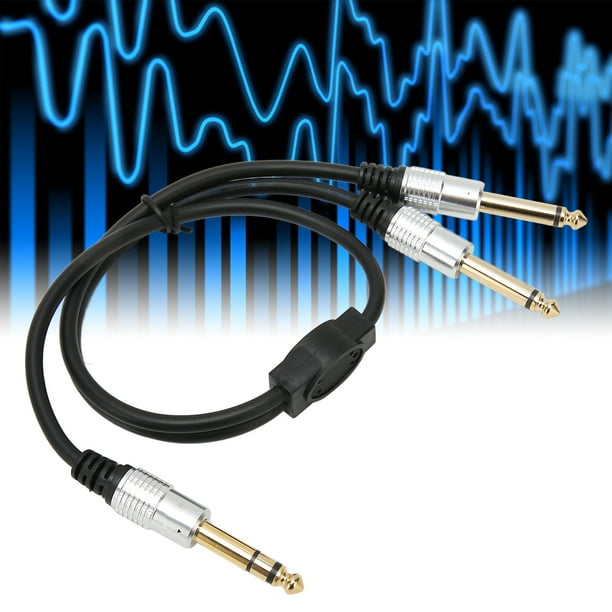 6.35mm To Dual 6.35mm Y Splitter Cable, 1/4 Inch 6.35mm Stereo Cable ...