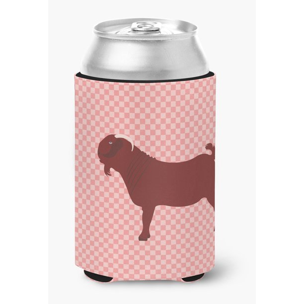Kalahari Red Goat Pink Check Can or Bottle Hugger - Walmart.com