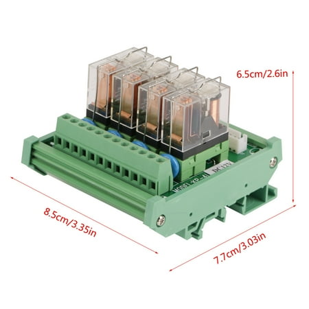 4-channel Relay, Bipolar Led Din Rail Mount DC Plc 12V Relay Module ...