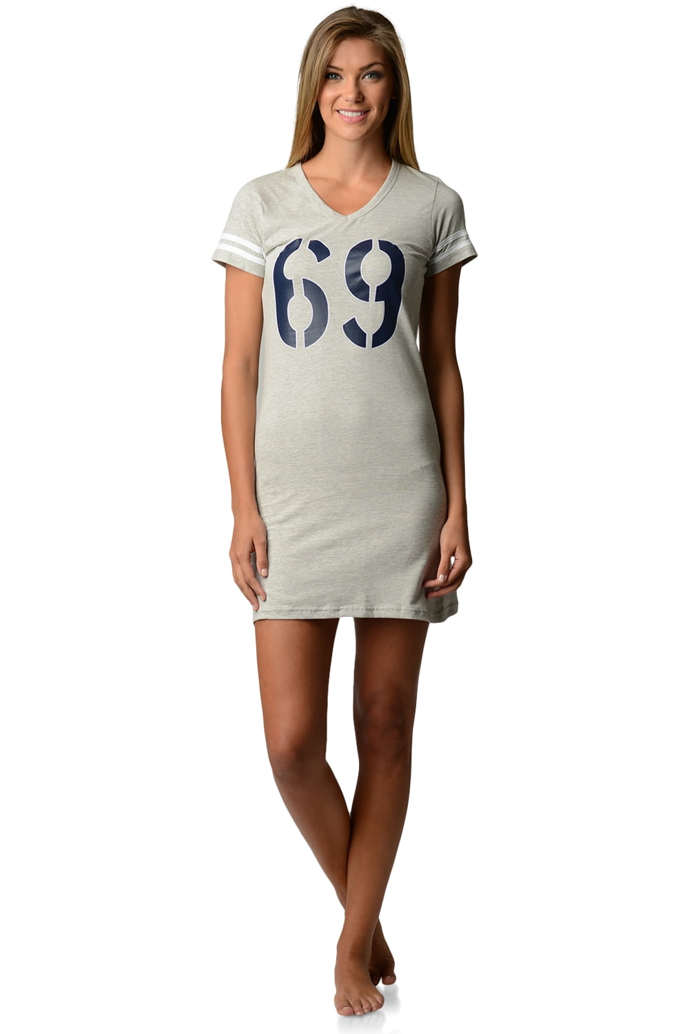 Casual Nights Womens Athletic Graphic Dorm Sleep Nightshirt Tee ...