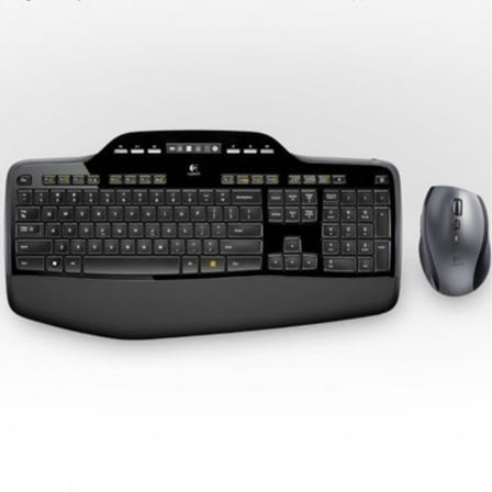 Logitech MK550 USB Cordless Ergonomic Wave Keyboard & Mouse Combo with ...