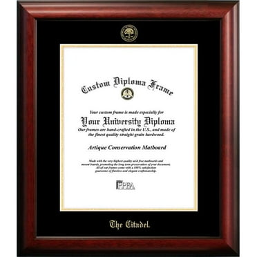 Campus Images SC993LGED The Citadel Gold embossed diploma frame with ...