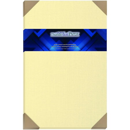 15 Ivory Linen 80# Cover Paper Sheets - 12" X 18" (12X18 Inches) Large ...