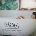 QTH Bathroom Wall Stickers Relax Bubble Wall Art Decals Take A Long Hot ...