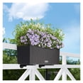 Balconera Bracket - Black, Window Box Planter Holders for Railings ...