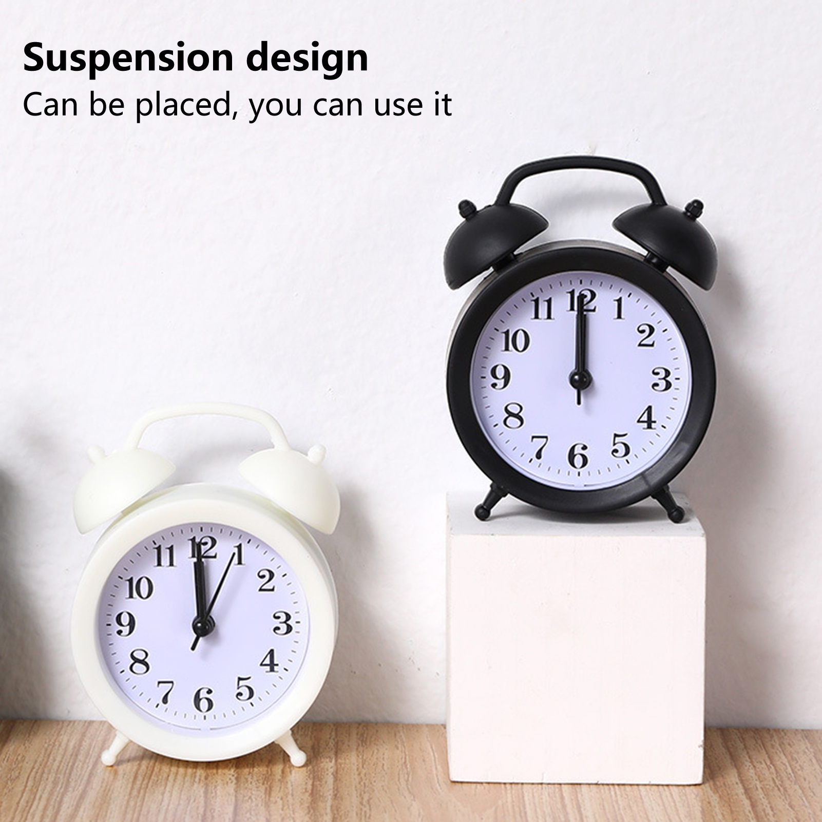 UDIYO Small Loud Alarm Clock for Heavy Sleepers, Twin Bell Alarm Clock ...