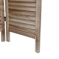 4 Panel Louvered Room Divider, 5.6 Ft Tall Foldable Privacy Screen for ...