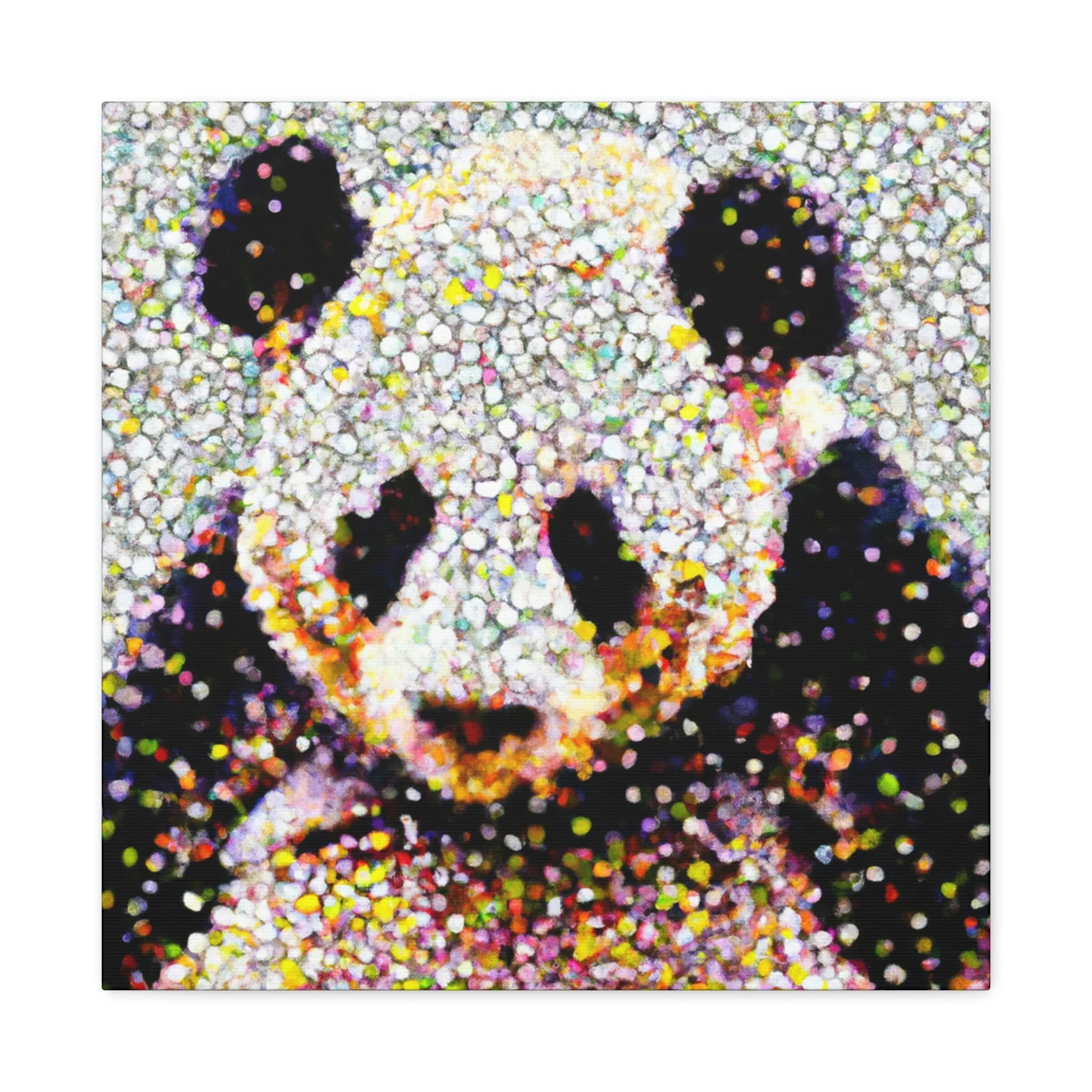 Pandas in Pointillism - Canvas - Walmart.com