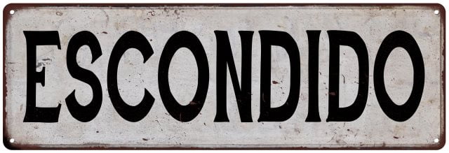 ESCONDIDO Vintage Look Rustic Metal 6x18 Sign City State 206180041229 ...