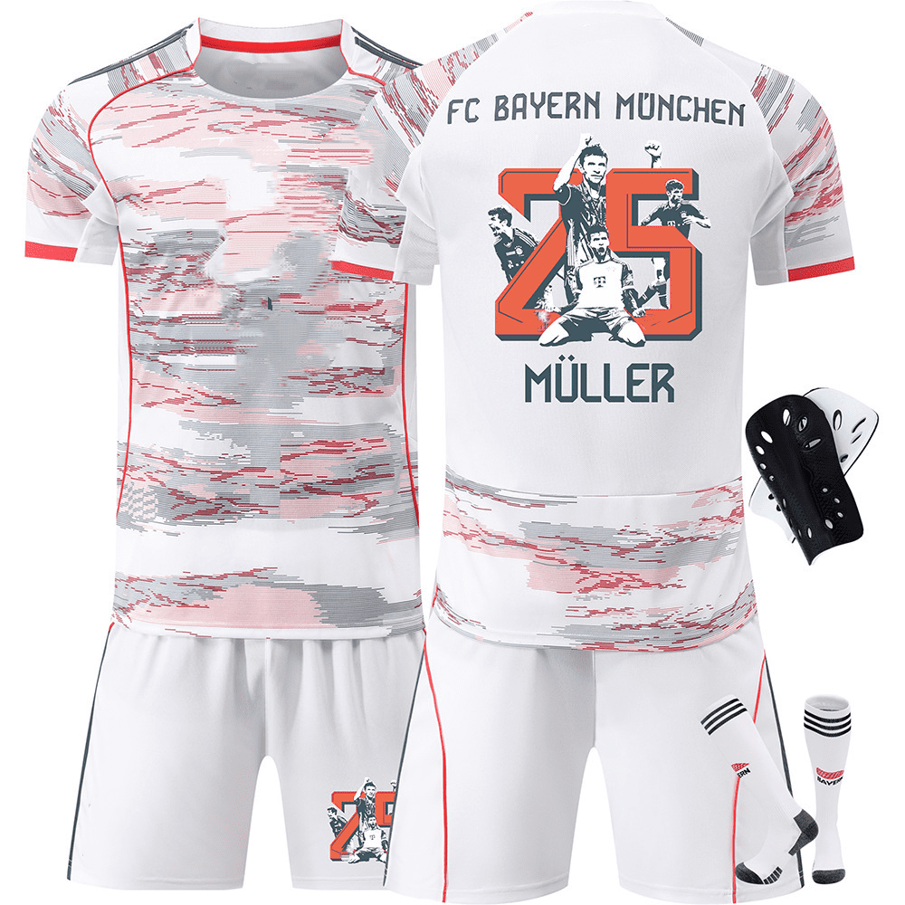 2526 Bayern away football home and away number 25 MULLER white replica ...