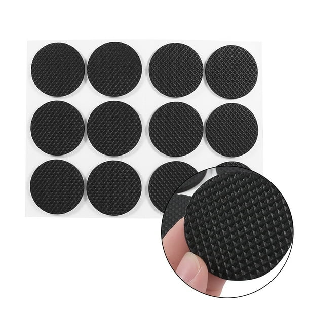 LHCER protector rubber pad 12Pcs Black Self Adhesive Floor Protectors Furniture Sofa Table Chair Rubber Feet Pad Round Rubber Feet Pads