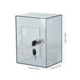 Functional Clear Money Saving Box With Lockable Key Cash Storage ...