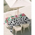 60x102 Inch Outdoor Tablecloth with Umbrella Hole Zipper Rectangle Pink ...