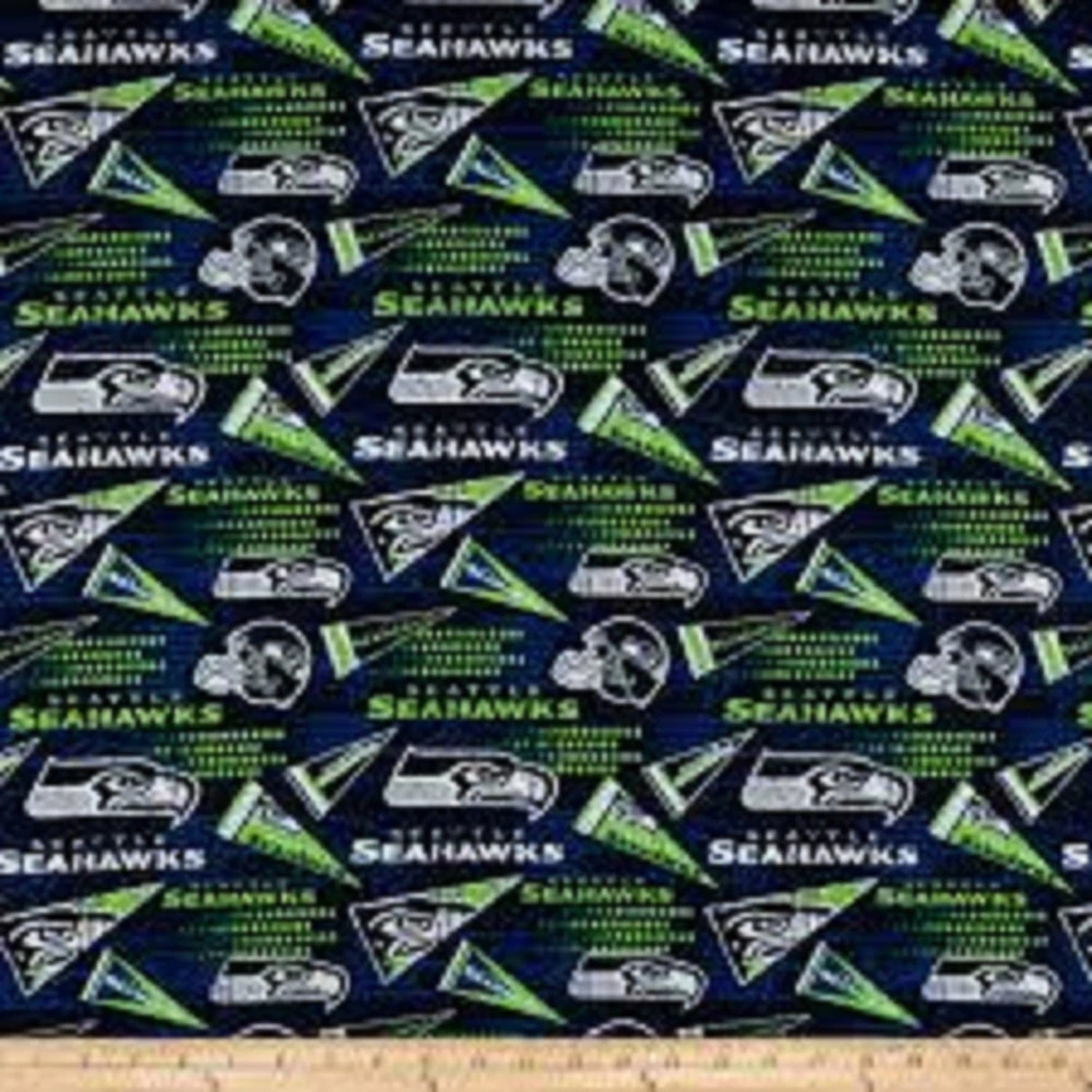 Seahawks Flag Cotton Fabric - Walmart.com