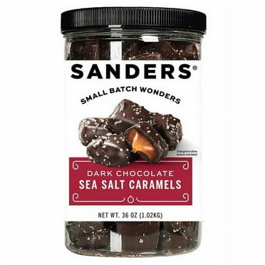 Sanders Dark Chocolate Sea Salt Caramels, 36 oz, Salted Candy - Walmart.com
