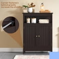 Bathroom Floor Storage Cabinet, Wooden Free Standing Storage Organizer ...