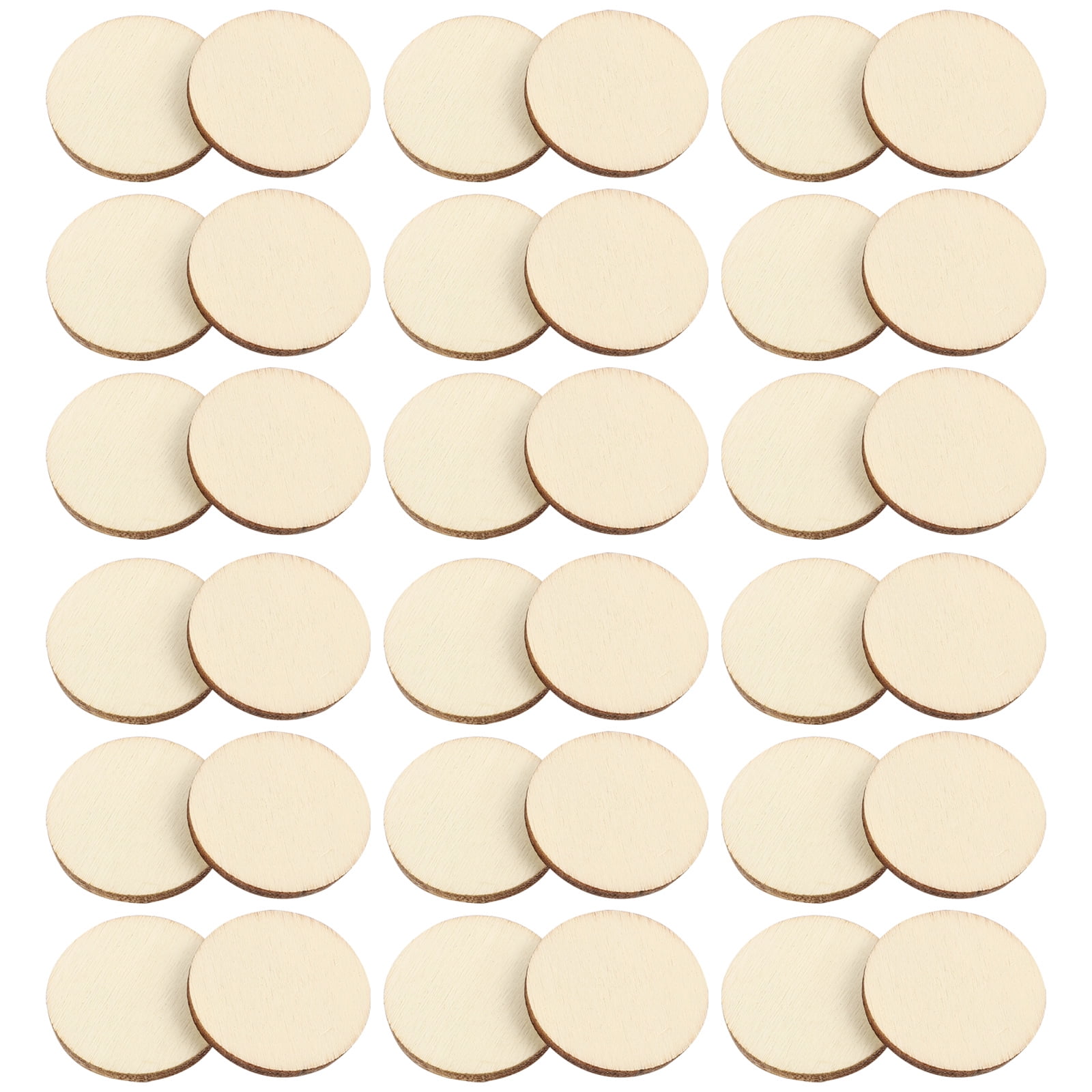 Wood Wooden Discs Slices Cutouts Circle Round Props Diy Embellishments ...