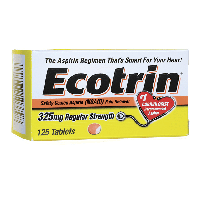 Ecotrin 325 mg Regular Strength Tablets 125 ea - Walmart.com - Walmart.com