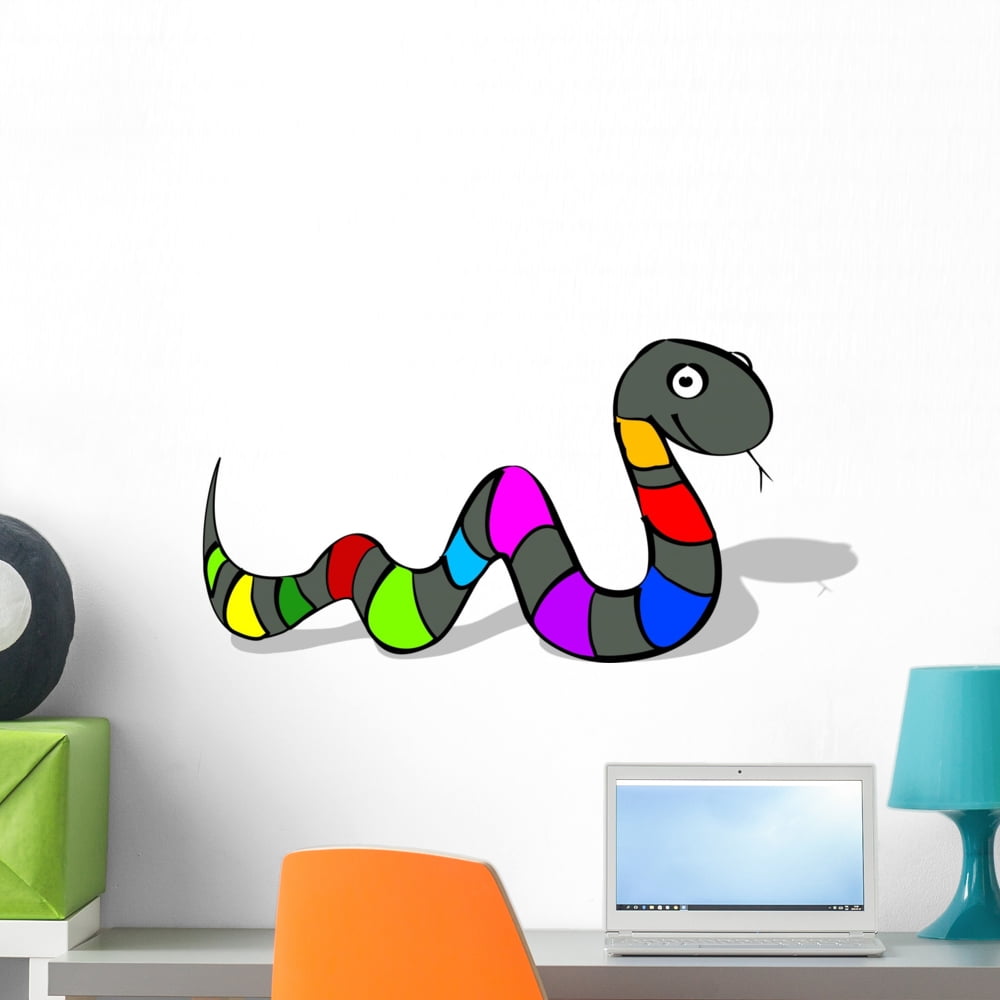 Striped Snake Wall Decal Sticker by Wallmonkeys Peel and Stick Graphic ...