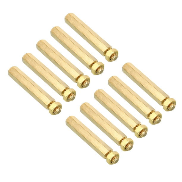 Uxcell 40mm+6mm M5 Standoff Screws 20 Pack Brass Hex Standoffs Nuts ...