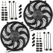 Dual 12-13 Inch 90w Electric Fans Radiator In-Hose Grounding Temp ...