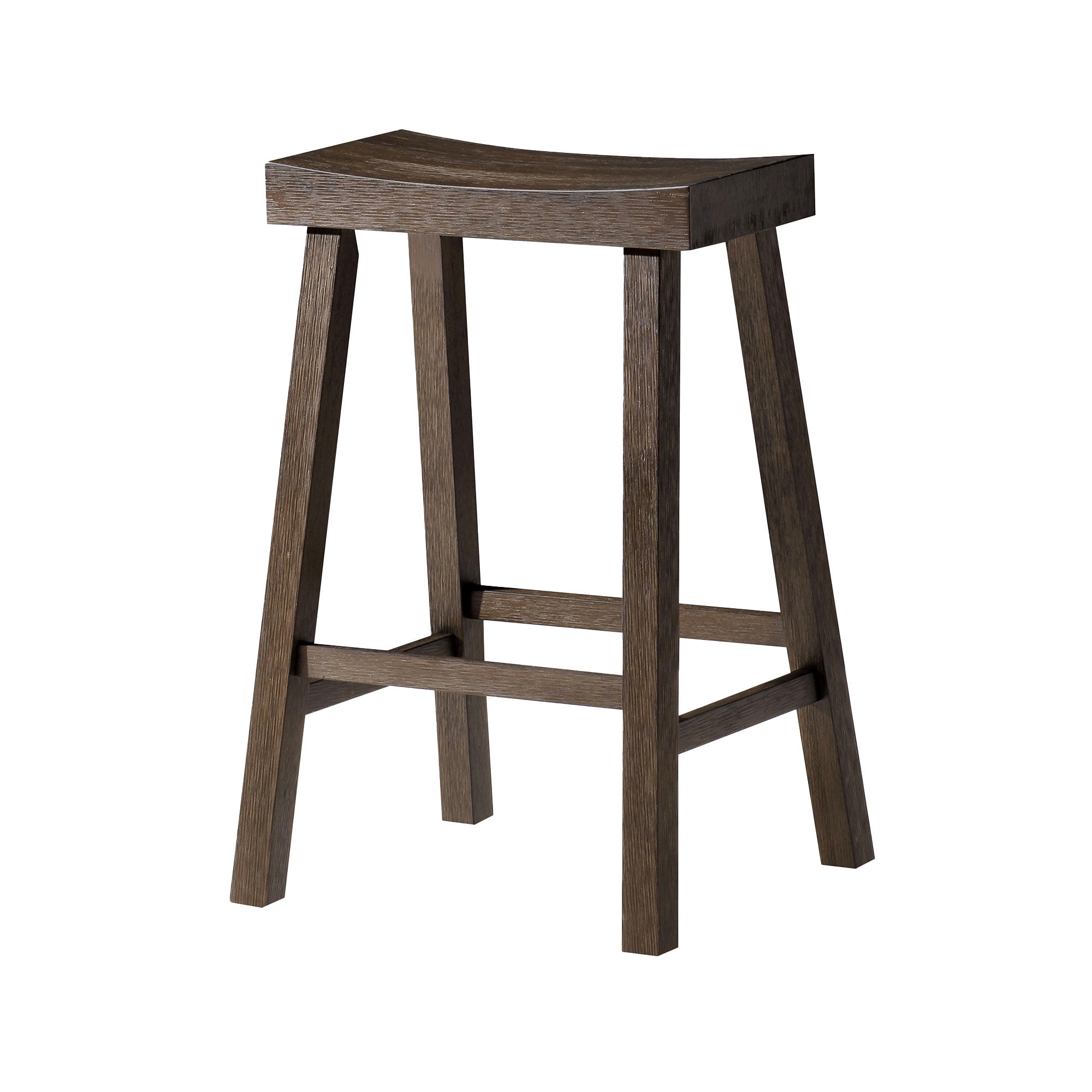 Open Box Maven Lane Vincent Wooden Rustic Counter Stool, Antiqued Brown ...