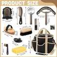 12 Piece Horse Grooming Kit with Organizer Tote Bag, Black and Dark ...