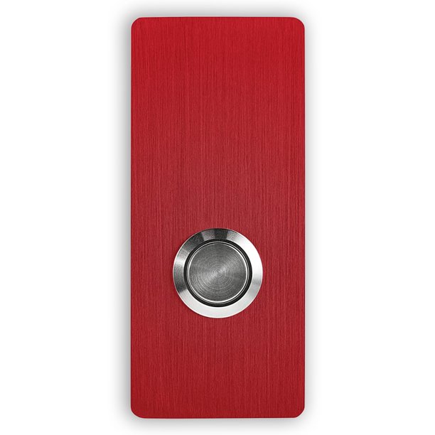 MSH Modern Stainless Hardware Model R7 Red Anodized Aluminum Doorbell ...