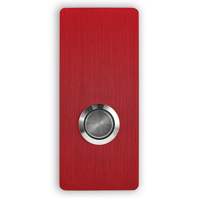 MSH Modern Stainless Hardware Model R7 Red Anodized Aluminum Doorbell ...