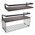 CUTICATE Bathroom Floating Shelves Toilet Paper Holder with Storage ...