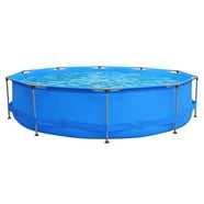 Blue Wave Capri 12-ft Round 36-in Deep Steel Wall Above Ground Swimming ...
