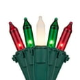 "Wintergreen Lighting Commercial Christmas Mini Lights- 100 Red, Green ...