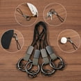 4 pc Leather Keychain with Alloy Clasp Dark Olive Green 145x33mm ...