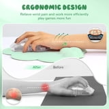 Gaming Mouse Pad Wrist Rest,Ergonomic with Gel Memory Foam,Non-Slip for ...
