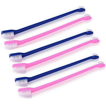 Boshel Dog Toothbrush Set - Dual Headed Long Handled + Finger ...