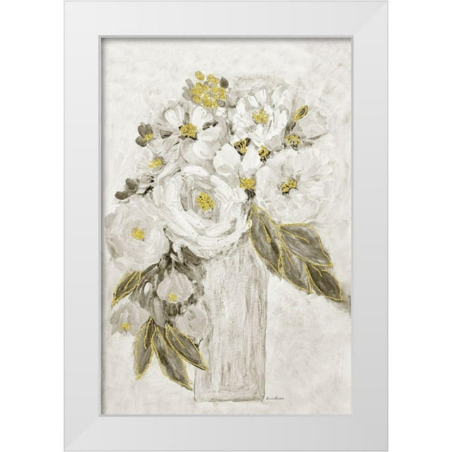 Murdock, Ramona 11x14 White Modern Wood Framed Museum Art Print Titled - Golden Age Floral III ...