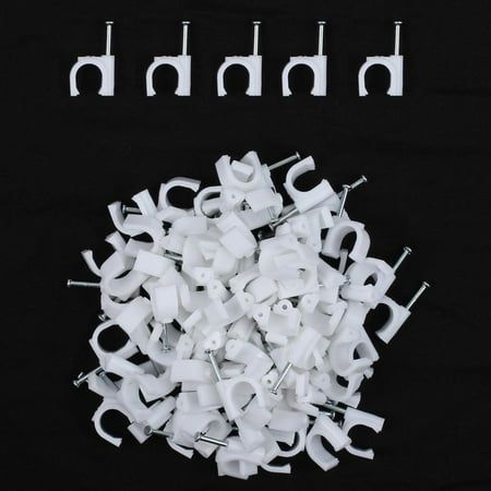 PE Round Electrical Wire Cable Clips with Nail Wire Clamp TV 4-25mm 4mm ...