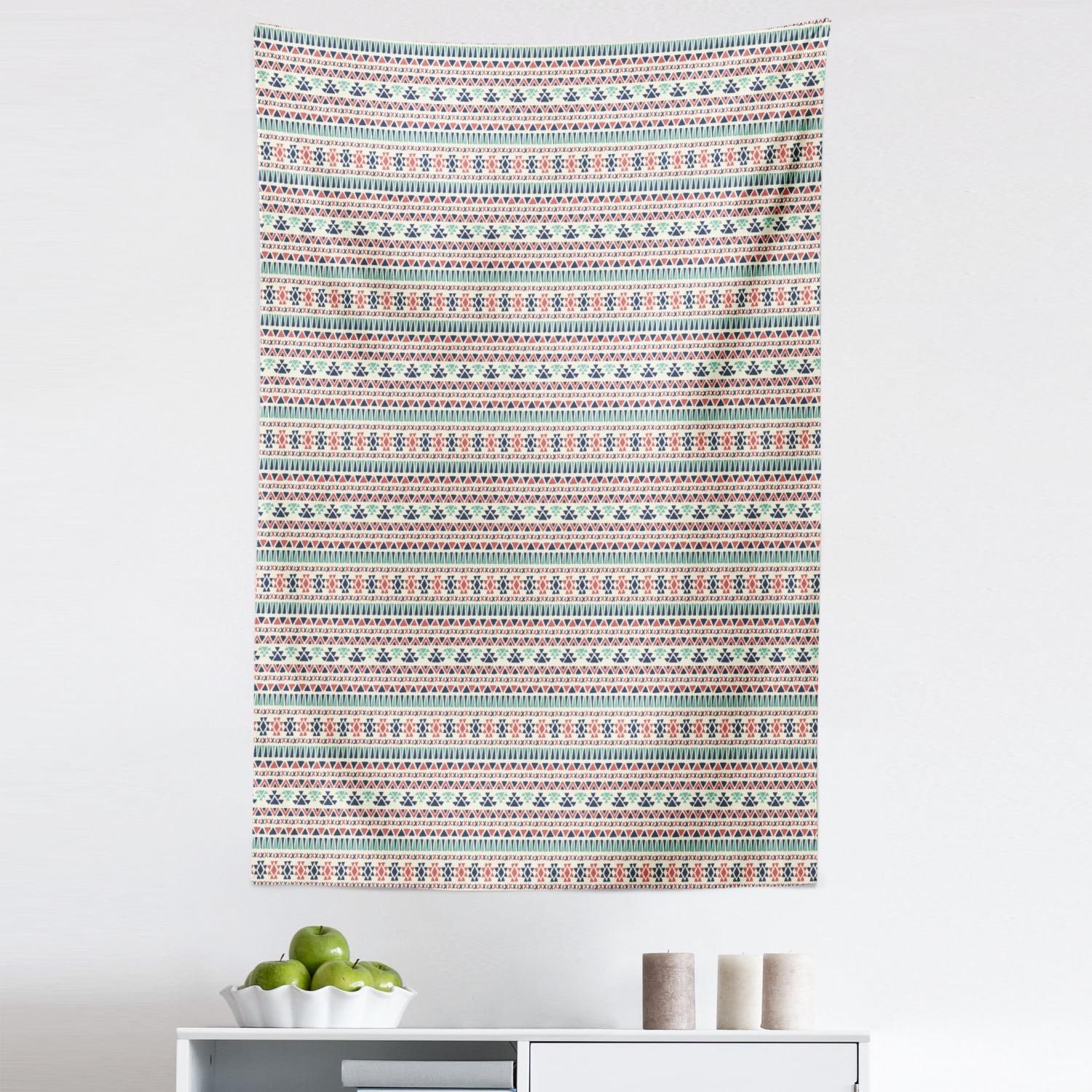 Aztec Tapestry, Geometric Shapes in Hand-Drawn Style Grunge and Retro ...