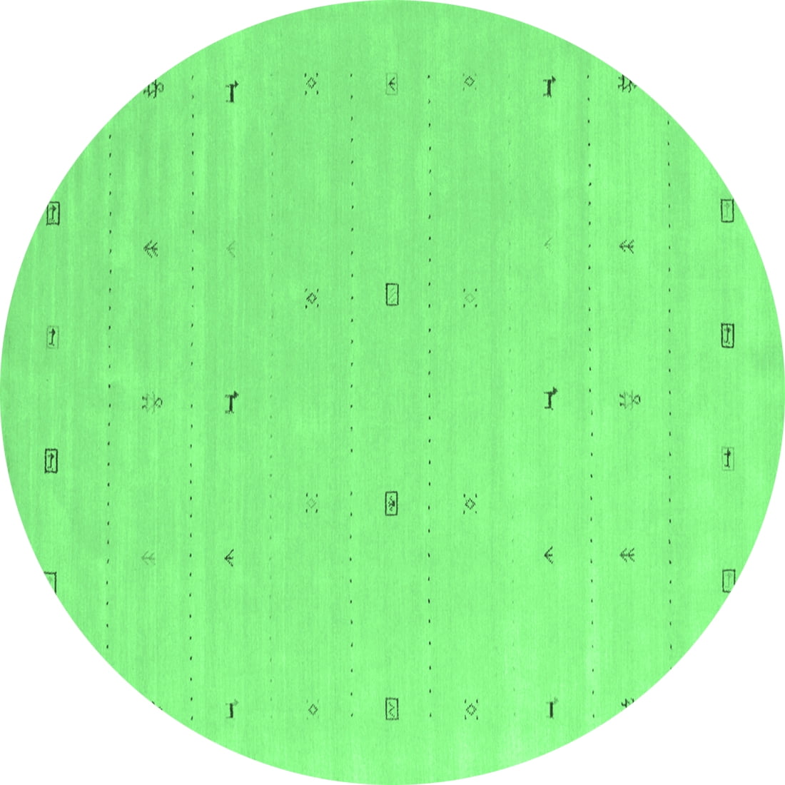 Ahgly Company Indoor Round Solid Emerald Green Modern Area Rugs, 5 ...