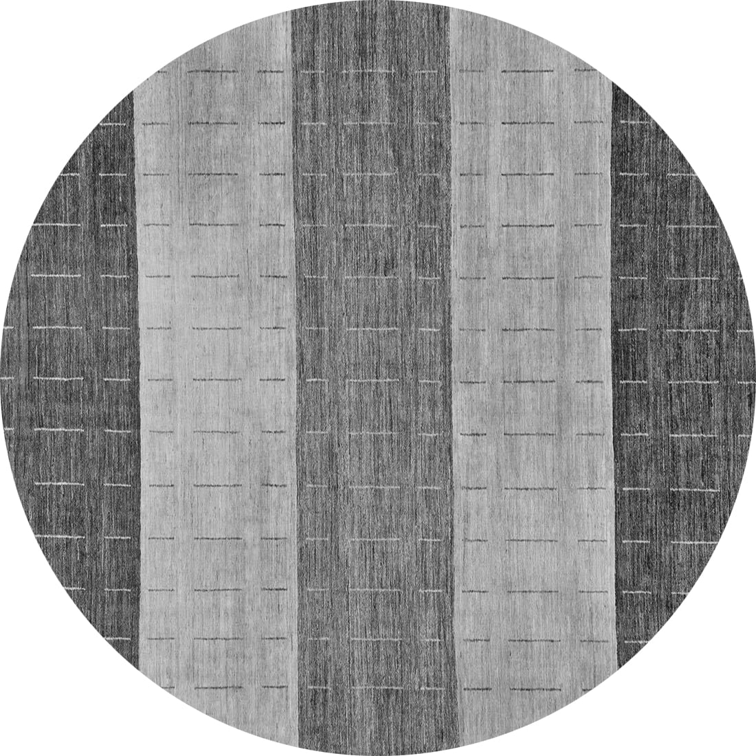 Ahgly Company Indoor Round Abstract Gray Modern Area Rugs, 6' Round ...