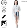 2Pcs Rain Ponchos for Kids, Reusable Rain Jackets Waterproof EVA Raincoats with Hood for Boys ...