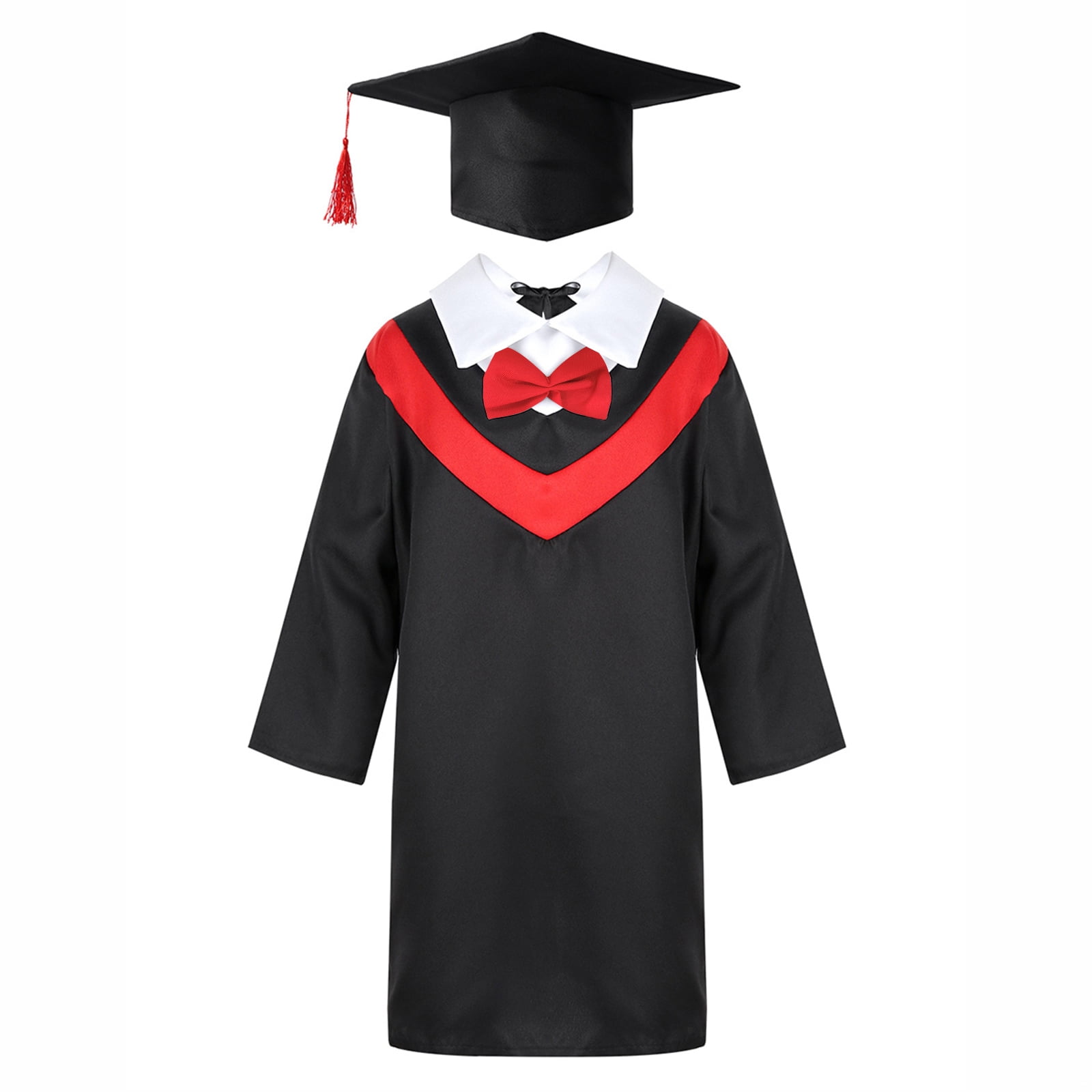 MSemis Graduation Gown Cap Unisex Uniform Robe Set with Tassel Cap for ...