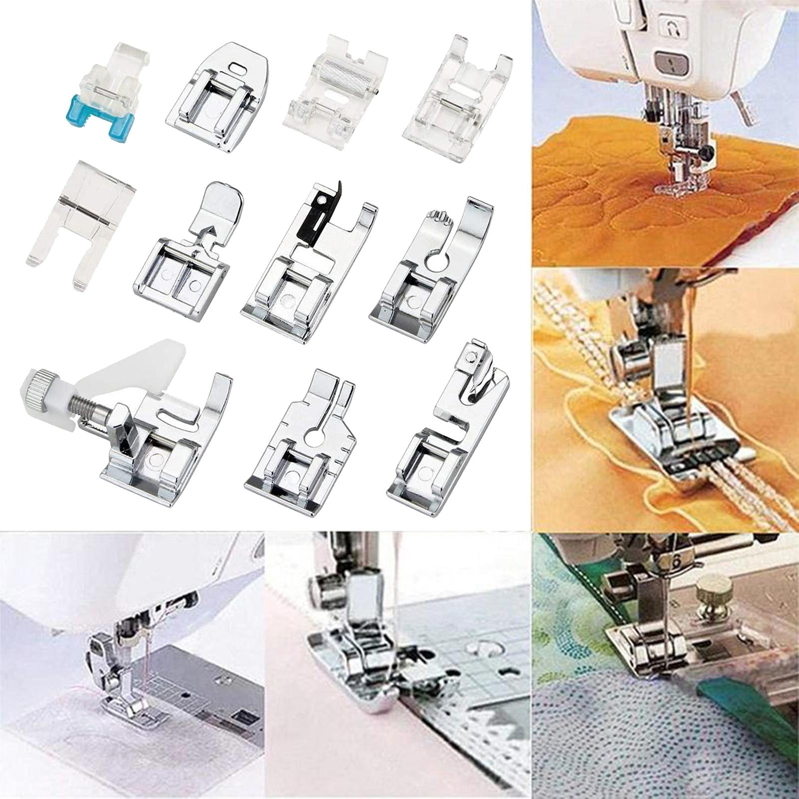 11Pieces Universal Sewing Machine Presser Feet General Purpose for ...