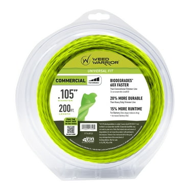 Weed Warrior .065 in x 100 ft. Heavy Duty Biodegradable Trimmer Line ...