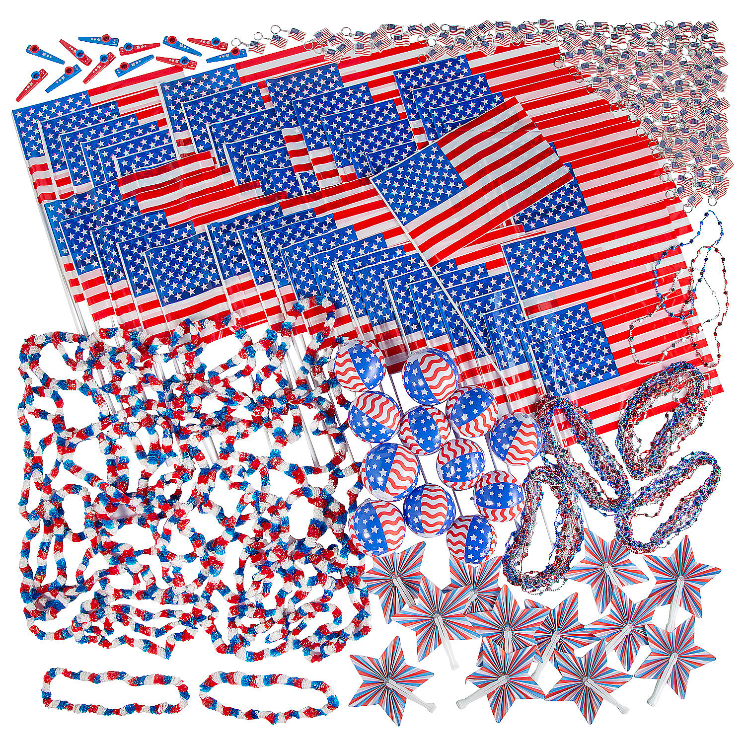 Patriotic Parade Assortment, Party Supplies, Fourth of July, 312 Pieces ...