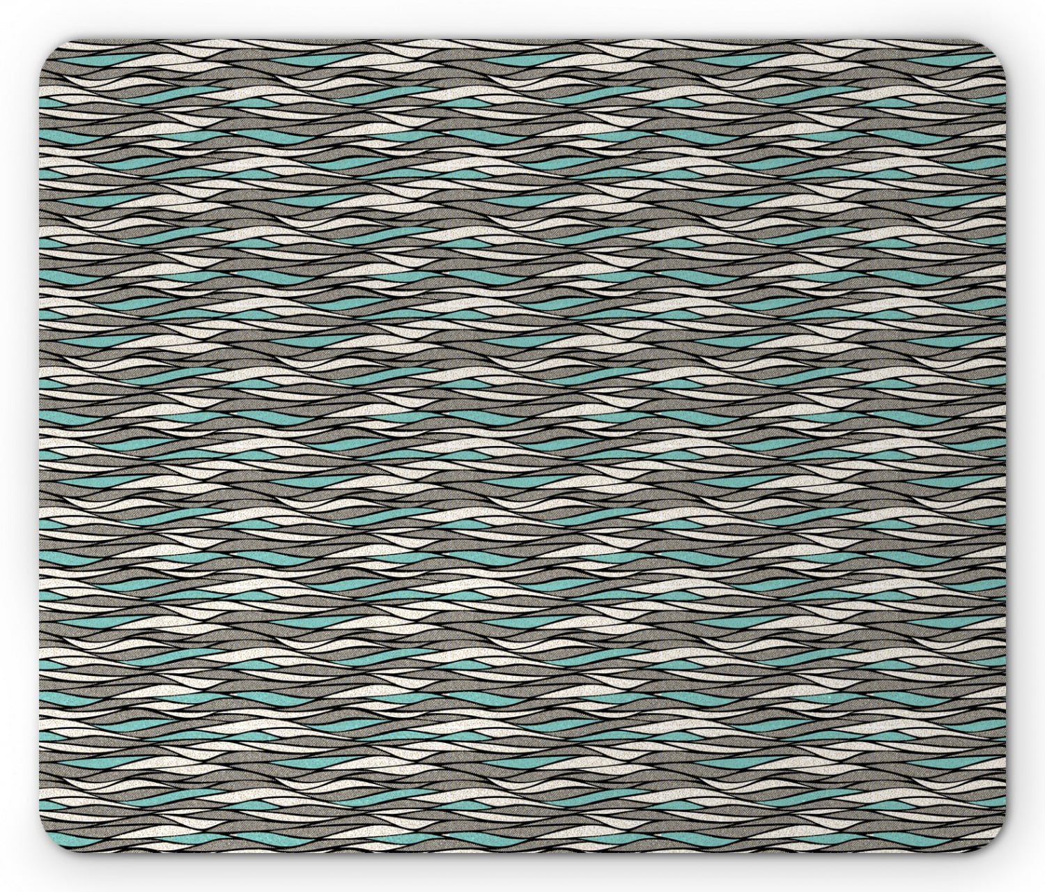 Abstract Mouse Pad, Wave Pattern Horizontal Stripes with Little Dots ...